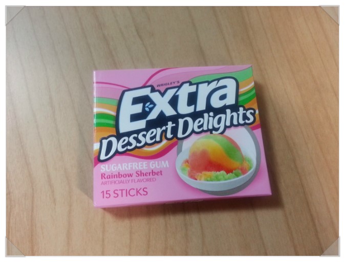엑스트라 디저트 딜라이트 레인보우샤베트 껌 (extra dessert delights rainbow sherbet gum ...