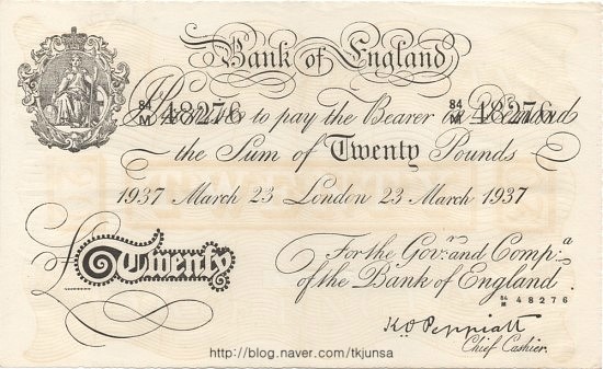 "베른하르트 작전(Operation Bernhard)" -1937- forgery Note £20/위조지폐 - 영화 카운터페이터 ...