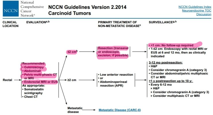 Rectal carcinoid/ Neuroendocrine tumor (NCCN guideline) : 네이버 블로그