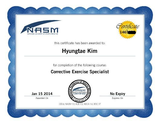 NASM-CES (미국대학스포츠의학회 자세교정운동전문가) 자격 : 네이버 블로그