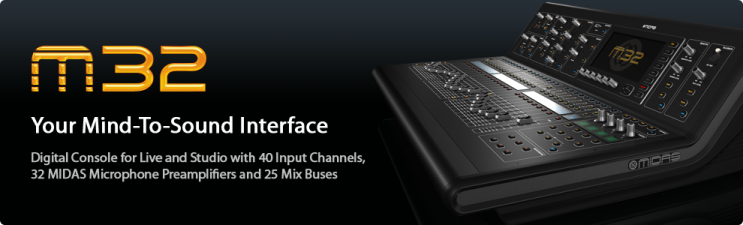 BEHRINGER X32의 큰 형, MIDAS의 새로운 디지털 믹싱 콘솔인 M32가 출시되었다. : 네이버 블로그