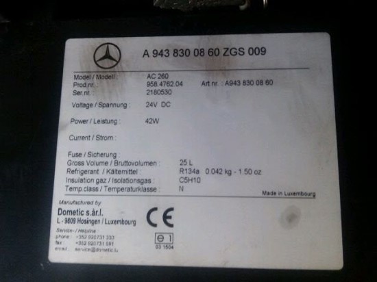 Kompressor Dometic AC 260 (MB Actros) A9438300860 cooler ,벤츠,BENZ,Omron ...