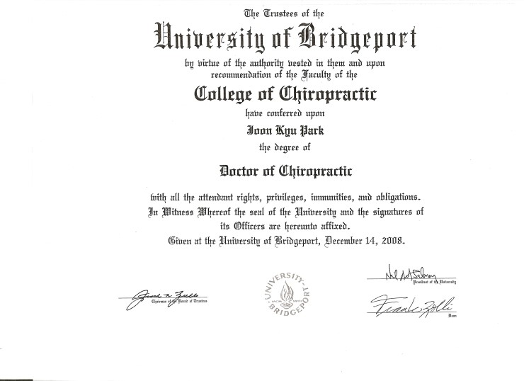미국 닥터 학위증 - Doctor of Chiropractic : 네이버 블로그