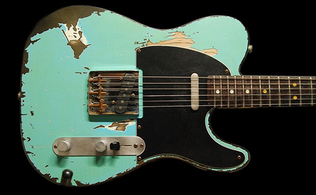 텔레 레릭 작업 - Telecaster Daphne Blue Relic : 네이버 블로그