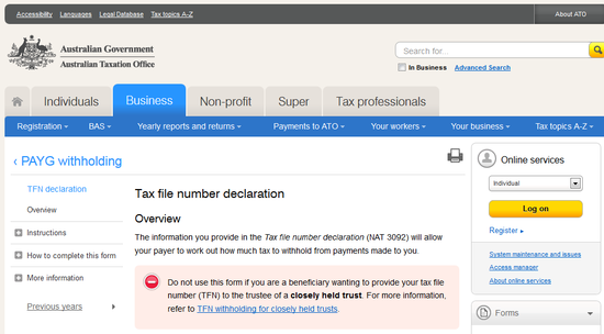 호주택스파일넘버 데클레이션 :: 알기 쉬운 Tax file number declaration 작성법!! : 네이버 블로그