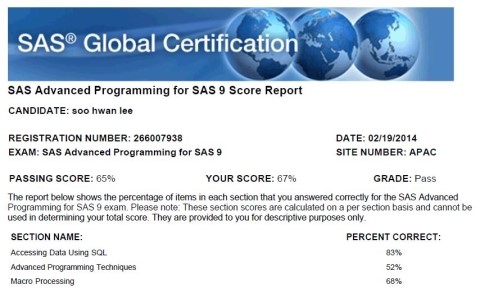 SAS Certified advanced Programmer for SAS 9 자격증 합격 후기!! : 네이버 블로그