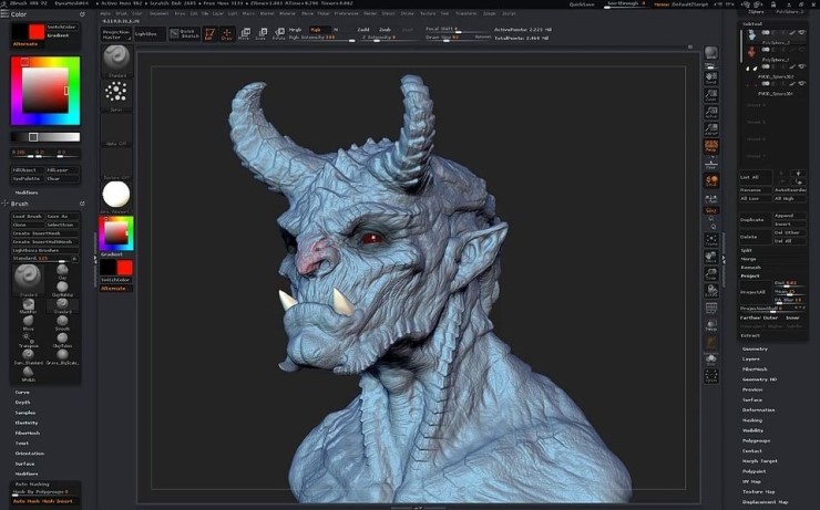 Demon Creation Process by Michael Gravemann – Zbrush Tutorial : 네이버 블로그