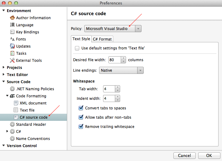 [MonoDevelop] visual studio 포맷 사용하기 : 네이버 블로그