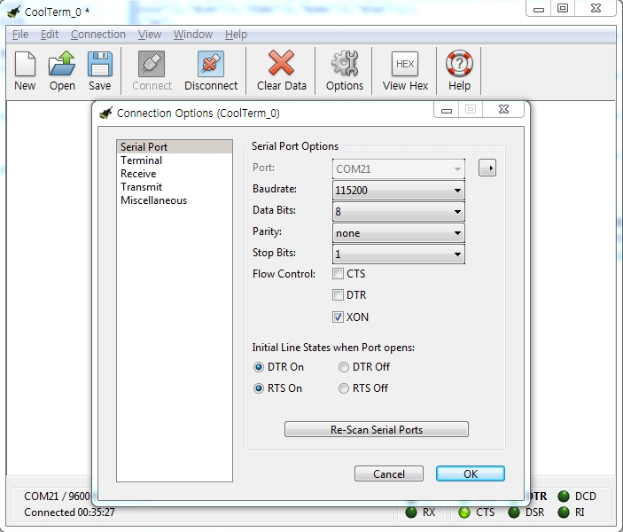 CoolTerm 사용방법 : 네이버 블로그