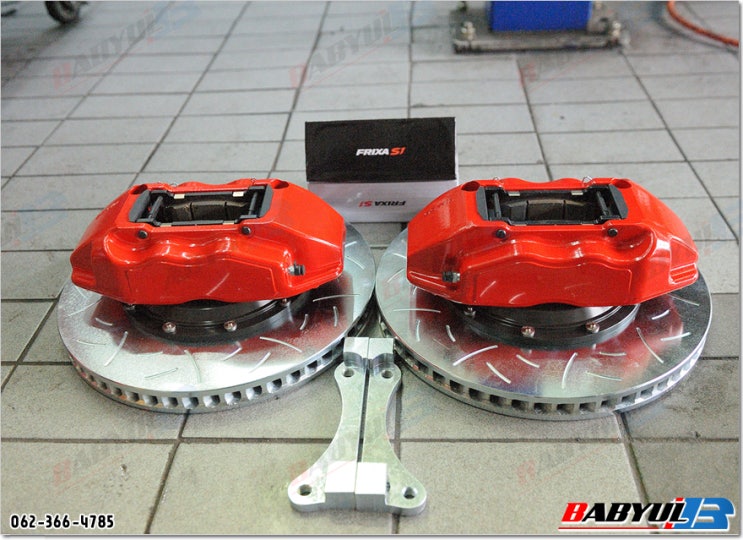 소렌토R 만도 4P 캘리퍼 및 355mm 아노다이징 REBS 디스크 조합 브레이크 업그레이드 / 광주광역시 바별카 튜닝 휠복원, 휠도색, 휠수리, 크롬도색, 튜닝, 흡기 ...