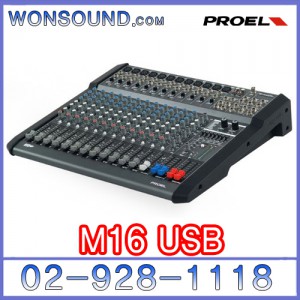 음향믹서/믹서/USB 인터페이스/16채널/MIXER [원사운드]PROEL M-16USB/M16USB : 네이버 블로그