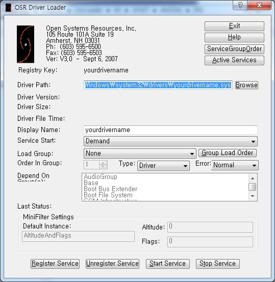 OSRLoader 를 이용한 Driver load 그리고 unload 해보기 : 네이버 블로그