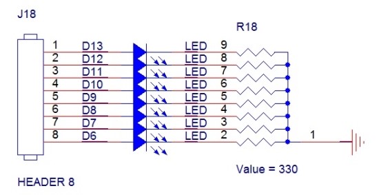 ATmega16 : 포트를 이용한 LED제어 - 1 : 네이버 블로그