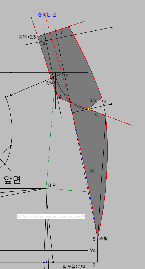 유까캐드(Yuka CAD)를 이용한 테일러드 카라 패턴(Pattern) : 네이버 블로그