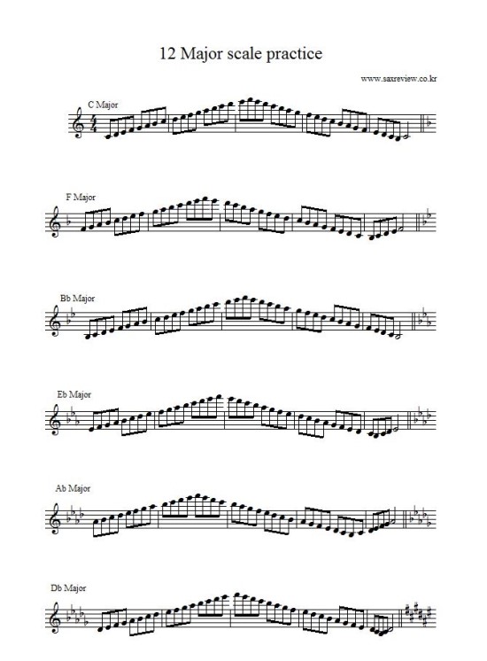 12 Major scale : 네이버 블로그