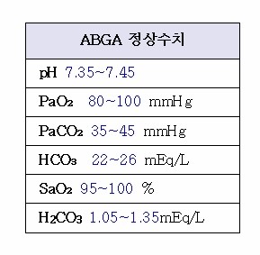ABGA 정상수치 : 네이버 블로그