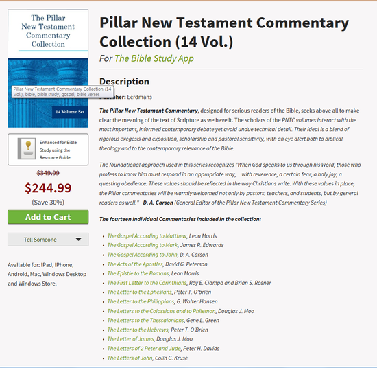 Pillar New Testament Commentary Collection(14) PNTC : 네이버 블로그