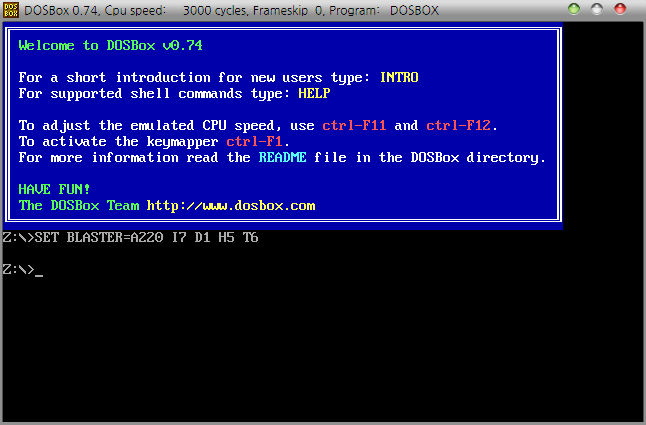 도스박스 (DOSBOX) 0.74v : 네이버 블로그