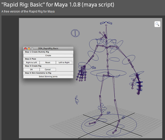 마야공부 - 오토 셋업 리깅 하기 _ Rapid Rig Basic : 네이버 블로그