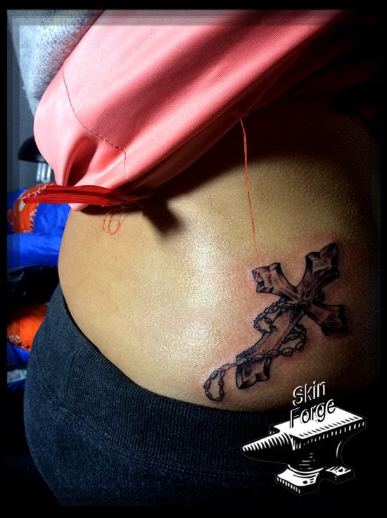 홍대타투 십자가타투 Cross Tattoo 여성타투 미니타투 포인트타투 십자가문신 네이버 블로그