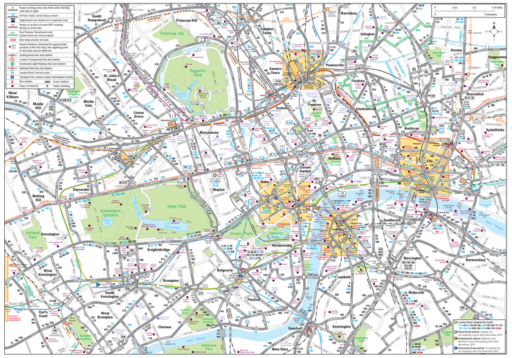 런던 센트럴 버스 노선도 : 네이버 블로그