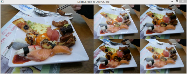 OpenCV 5장 영상처리 2_Morphology ( Dilate / Erode & Opening / Closing ...