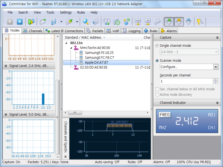 [Windows][Network] CommView for WiFi - 무선 네트워크 패킷의 감시 및 분석하는데 사용하는 프로그램 ...