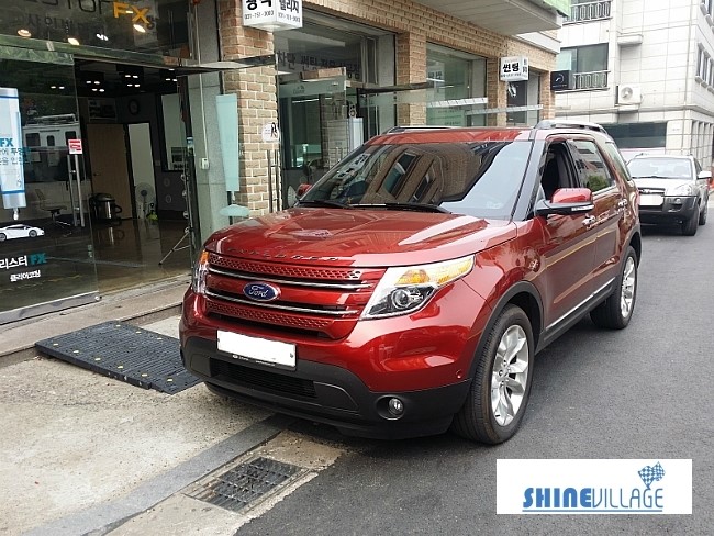 포드 익스플로러 Sunset metallic color(도장코드 D7) 색상차량 조수석 뒤휀더 판금, 부분도색 ★ - [경기 ...