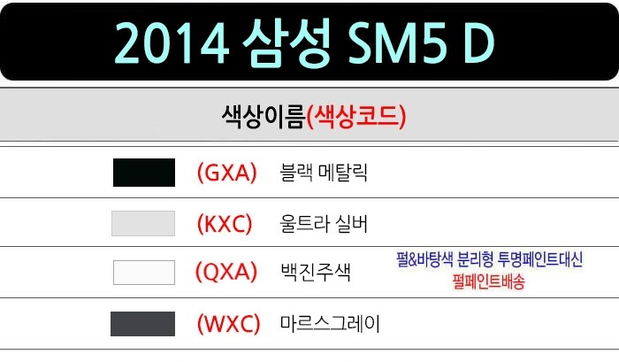 2014 SM5 D 컬러 에쓰엠파이브디젤 색상 : 네이버 블로그