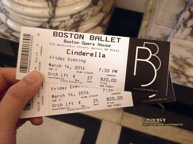 20140314 보스턴 발레공연(Boston Ballet) Rush Ticket _ 신데렐라(Cinderella) / 보스턴 ...
