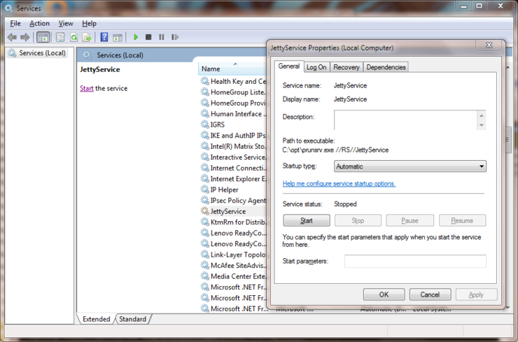 jetty windows service로 돌리기 : 네이버 블로그
