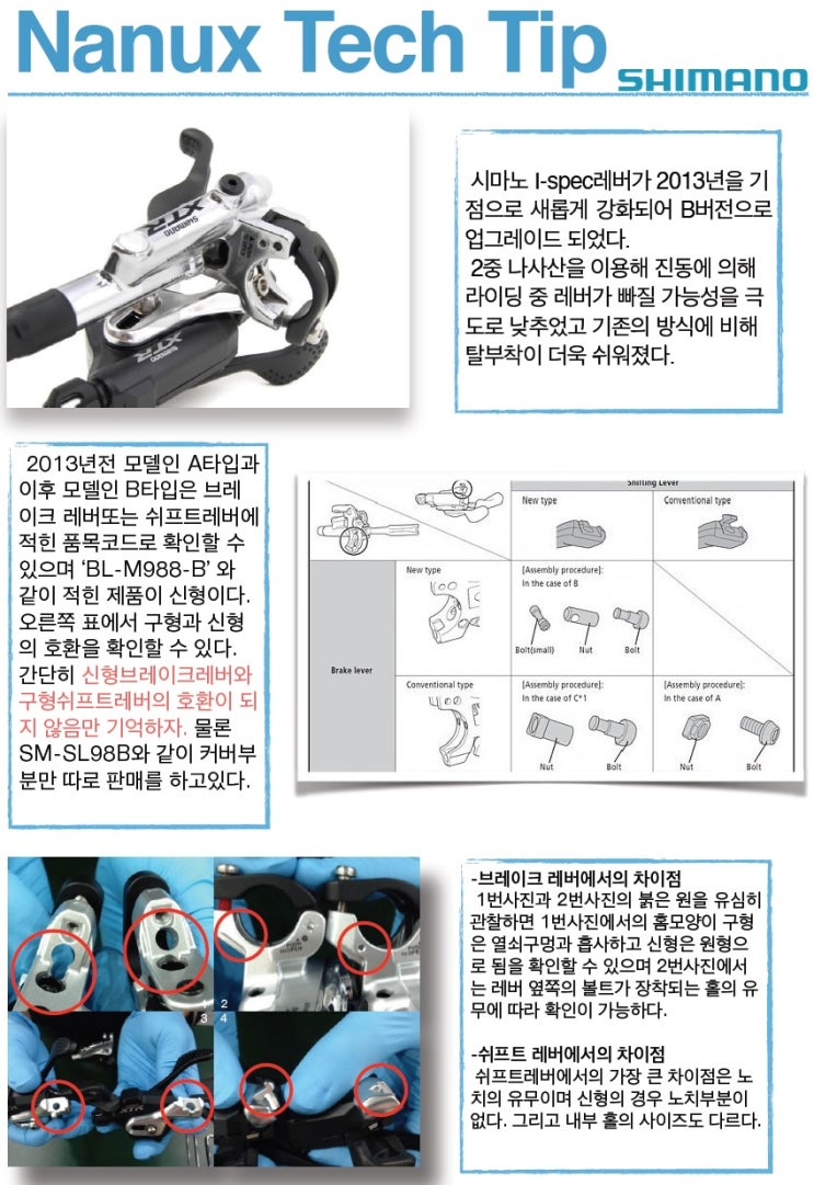 Shimano shifter and breaker I-spec A , B clamps : 네이버 블로그
