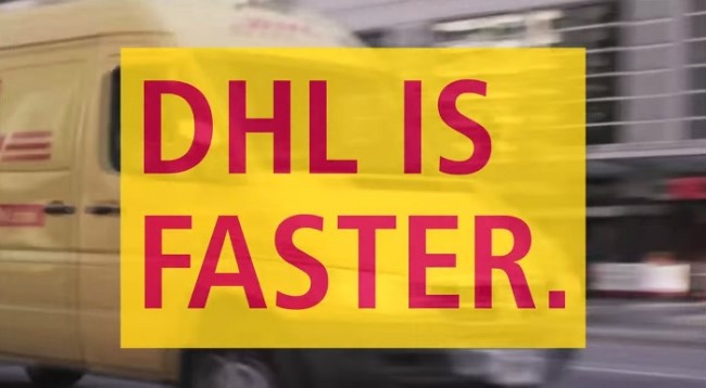 경쟁사 디스광고의 새로운 전략을 선보인 'DHL is Faster' 광고 : 네이버 블로그