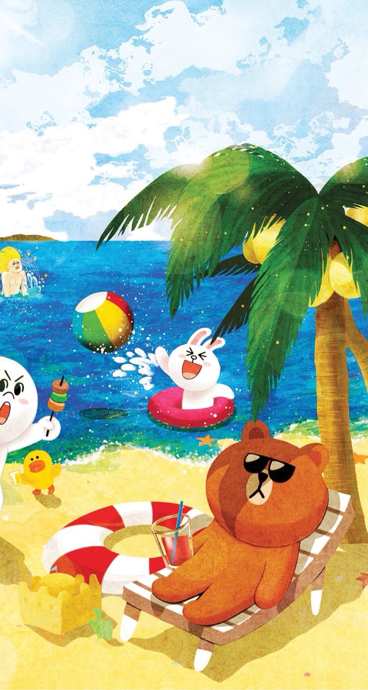 [네이버 라인 배경화면] 코니와 브라운 : 네이버 블로그