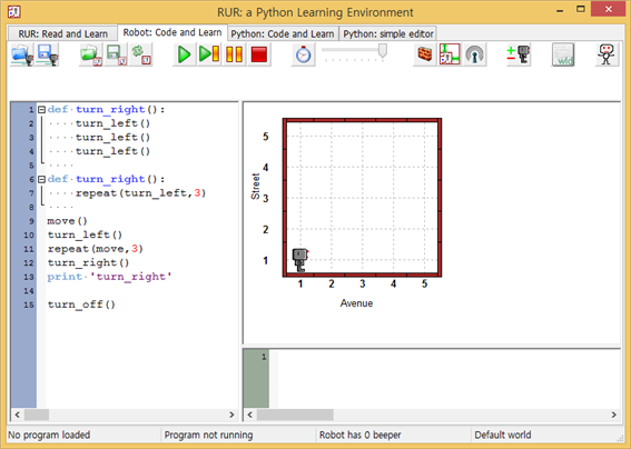 [러플 기초 RUR-PLE] repeat함수를 이용하여 사용자 함수 만들기 : 네이버 블로그