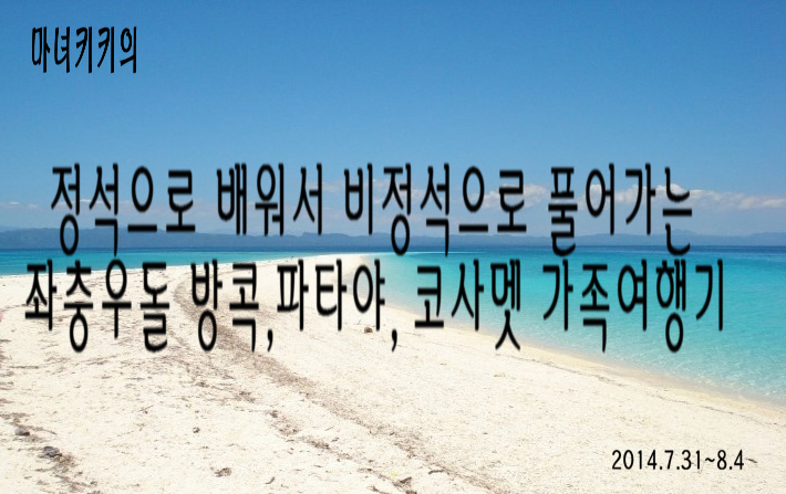 태국and코사멧 정석으로 배워서 비정석으로 풀어가는 좌충우돌 방콕파타야코사멧 여행기2 팬팁스위트조식타이거쥬 Mk수끼