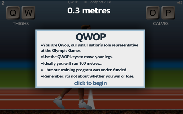 알아두면 좋은 드립들 - QWOP : 네이버 블로그