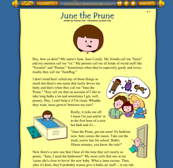 온라인 무료영어동화책 June the Prune : 네이버 블로그