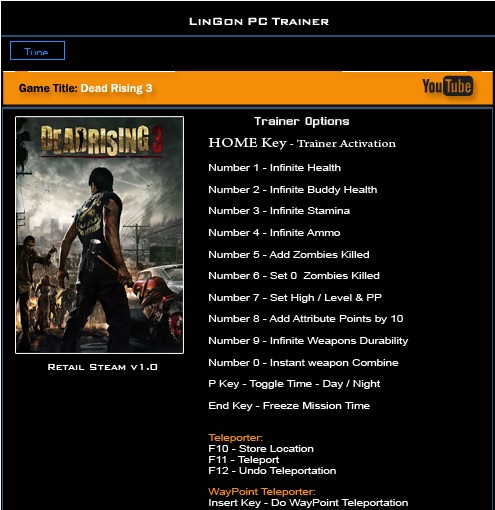 데드라이징 3 아포칼립스 에디션 스팀 트레이너 - Dead Rising 3 Apocalypse Edition v1.0 +15 ...