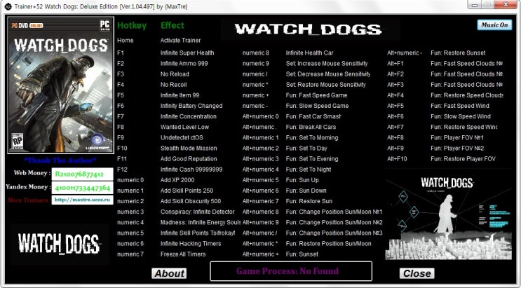 와치독스 스팀 트레이너 - Watch_Dogs v1.04.497 +52 STEAM TRAINER - MaxTre : 네이버 블로그