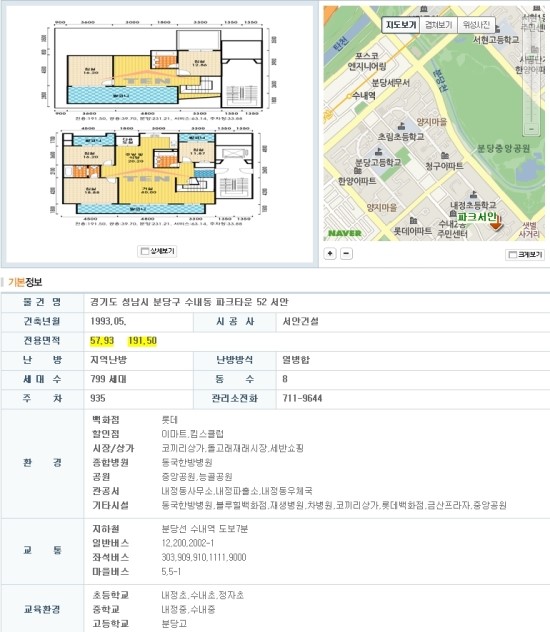 분당 수내동 양지마을 금호아파트 69평 복층구조 아파트 매매가 302동 21층 9억5천만원 중앙공원수내역 도보이용가능판교