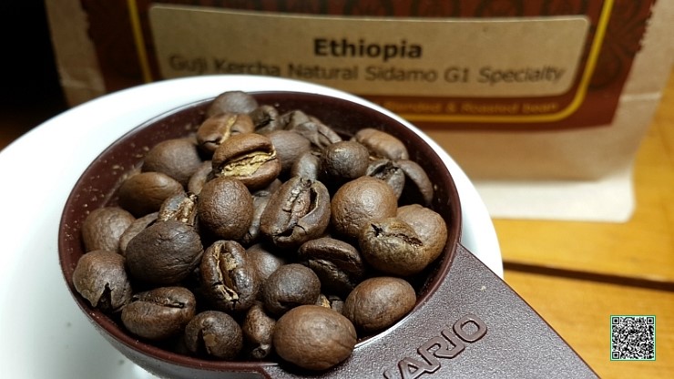 [커피] Ethiopia Guji Kercha Natural Sidamo G1 Specialty... 로스팅 2일차 시음 ...
