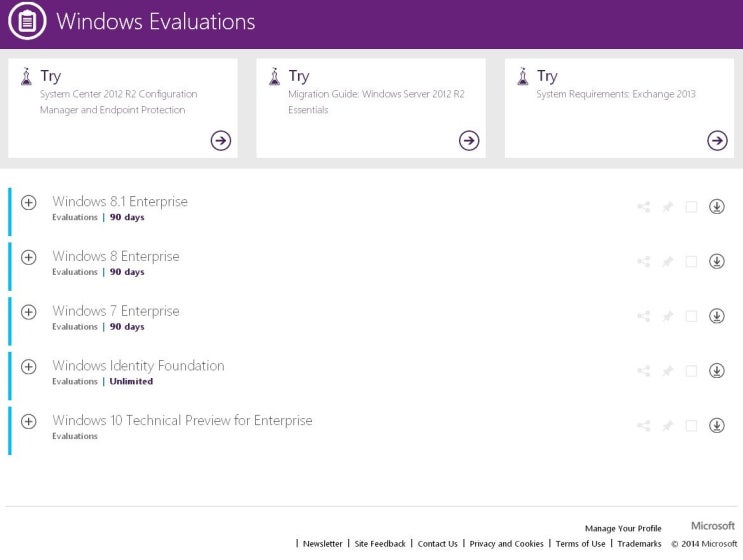 Windows Evaluations 다운로드 페이지 : 네이버 블로그