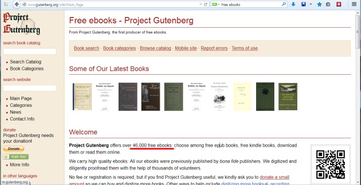 4만 6천 권의 책(원서)을 무료로 볼 수 있는 Free ebooks - Project Gutenberg : 네이버 블로그