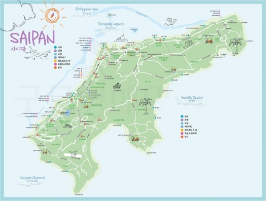 사이판 관광지 지도 - 최신 사이판 지도 - Saipan map : 네이버 블로그