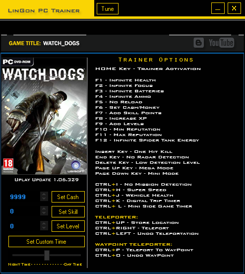 와치독스 유플레이 트레이너 - Watch_Dogs v1.06.329 +27 UPLAY TRAINER - LinGon : 네이버 블로그