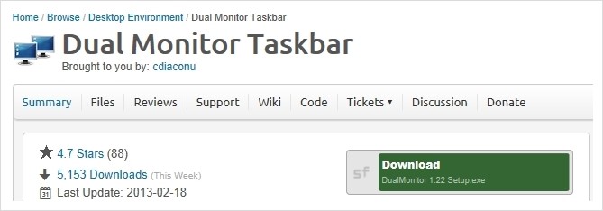 Dual Monitor Taskbar - Win7 듀얼모니터 작업표시줄 확장 : 네이버 블로그
