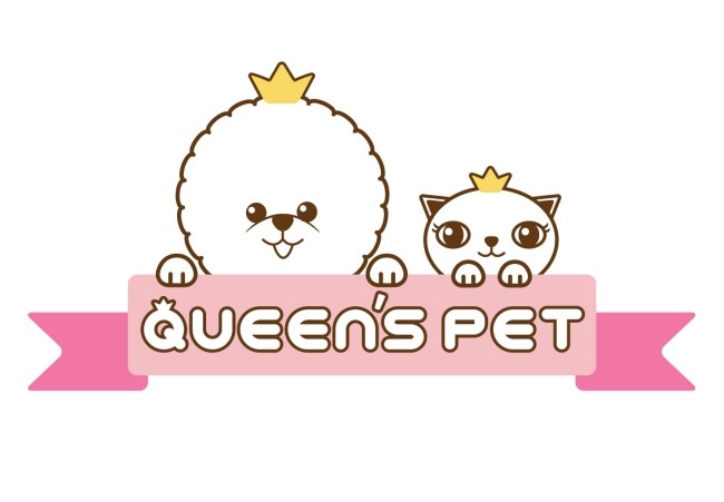 일러스트로고,일러스트의뢰,로고디자인,펫샵로고,애겹샵로고디자인 - Queen's pet (퀸스펫) 로고제작 / 제이제이린 ...