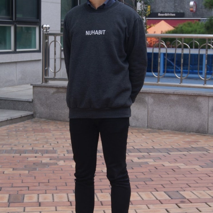 남자 맨투맨 ,뉴해빗(NUHABIT) Standard Logo 추천해요! : 네이버 블로그