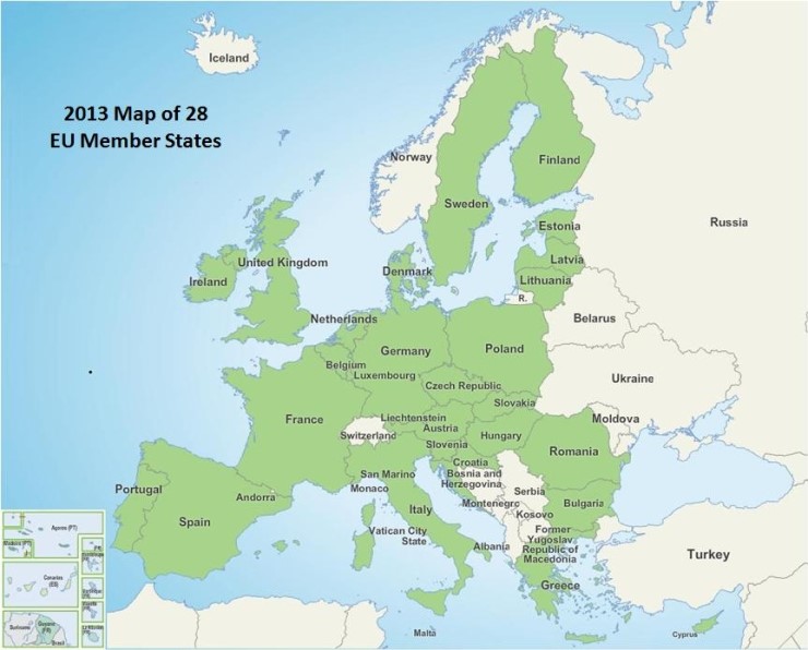 유럽연합(EU) 28개 회원국 : EU 가입 연도, 인구 규모, 경제 규모, 부유함 정도, 세계 경제 대비 비중 : 미국, 중국 ...